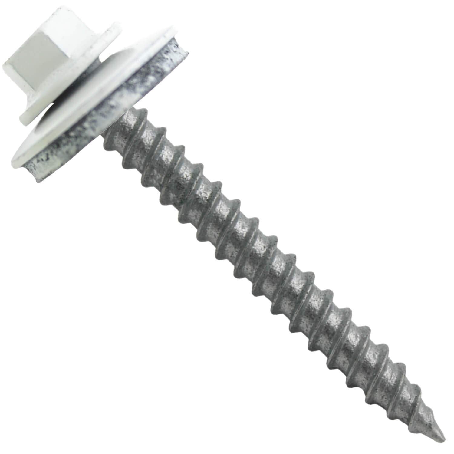 Metal ROOFING SCREWS: (250)12 x 2" BRITE WHITE Hex ReGrip Sheet Metal ...