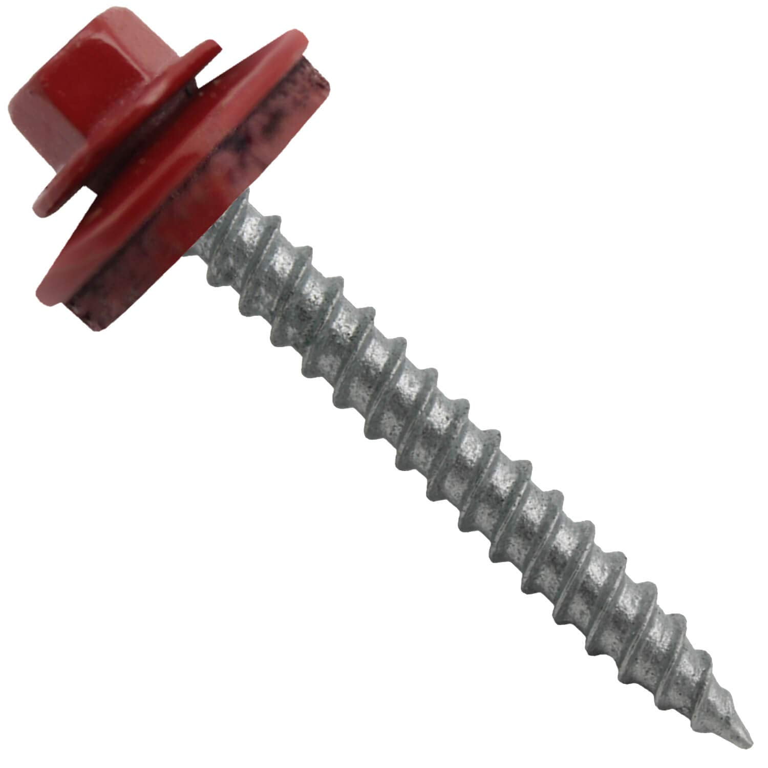 Metal ROOFING SCREWS: (250)12 x 2" DARK RED Hex ReGrip Sheet Metal Roof ...