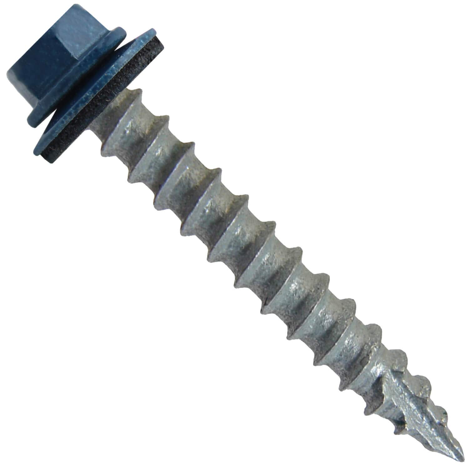 Metal ROOFING SCREWS (250) Screws x 1-1/2" HERON BLUE Hex Head Sheet ...