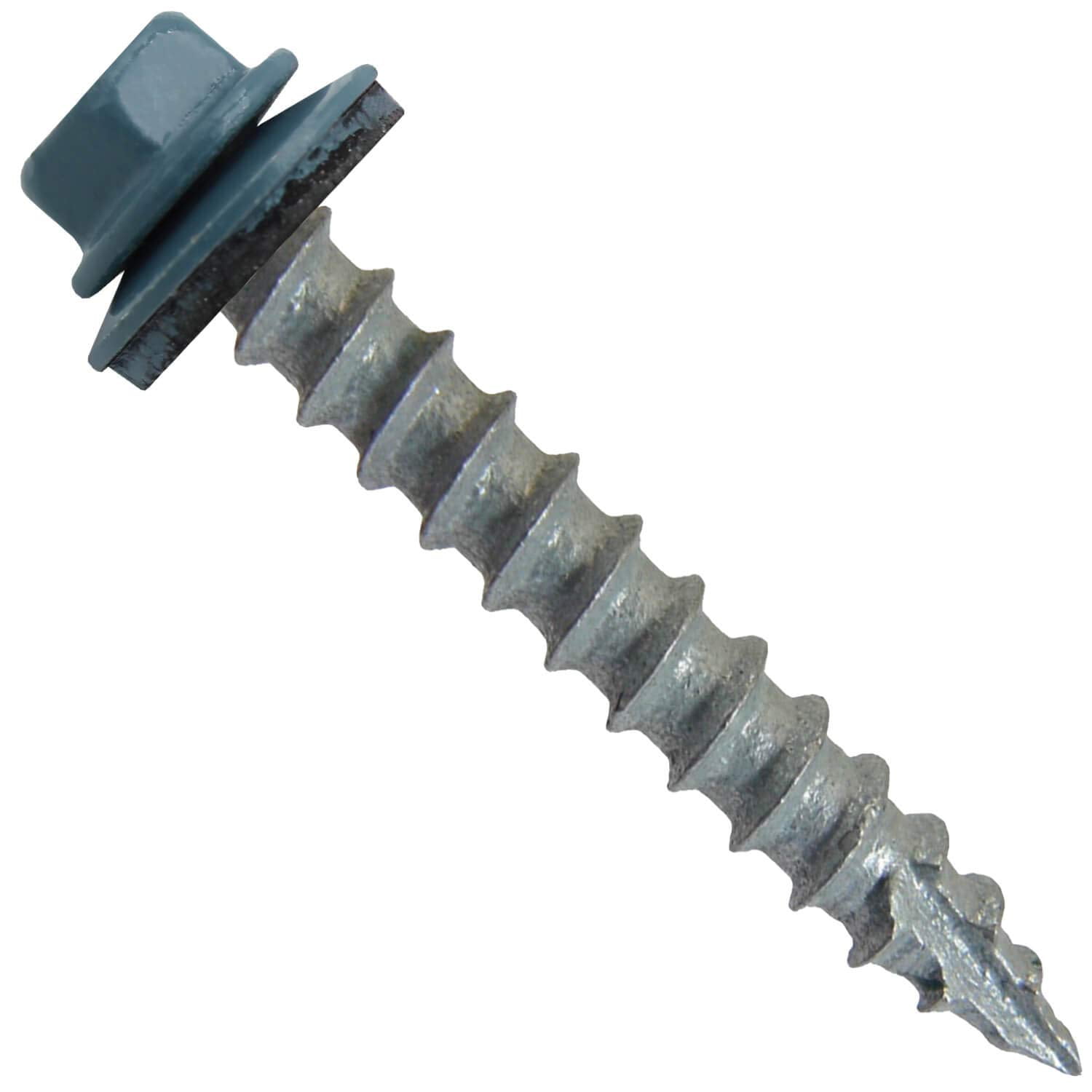 Metal ROOFING SCREWS (250) Screws x 1-1/2" SLATE BLUE Hex Head Sheet ...