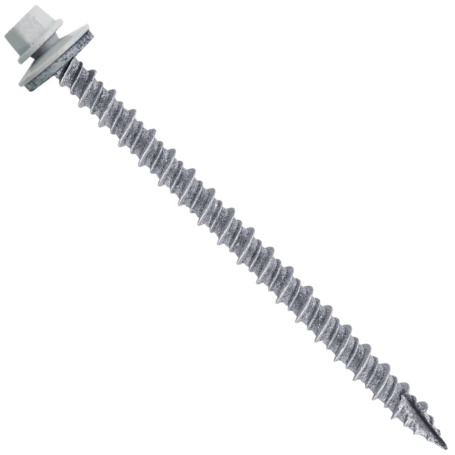 Metal ROOFING SCREWS: (250) Screws x 3" BRITE WHITE Hex Head Sheet ...