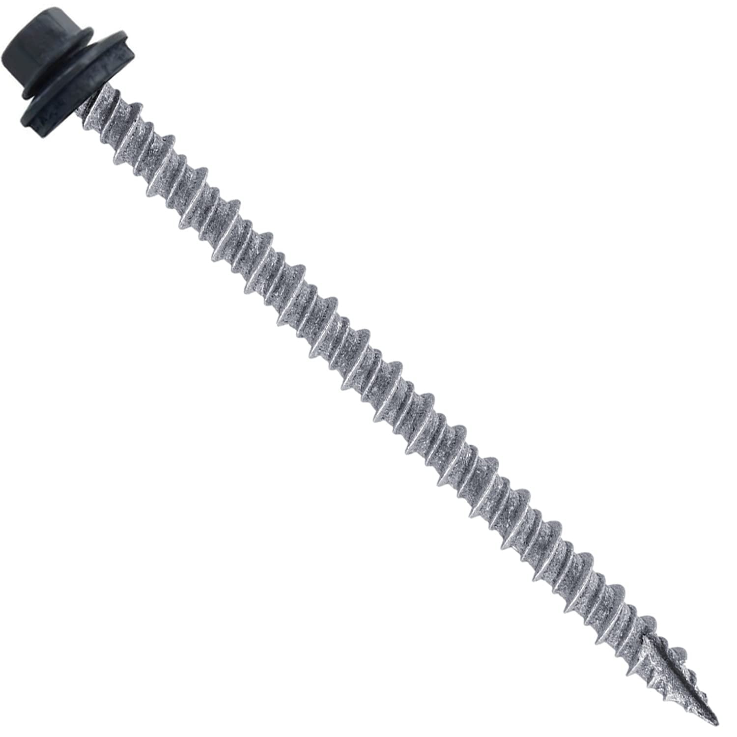 Metal ROOFING SCREWS: (250) Screws x 3" FAB. CHARCOAL Hex Head Sheet ...