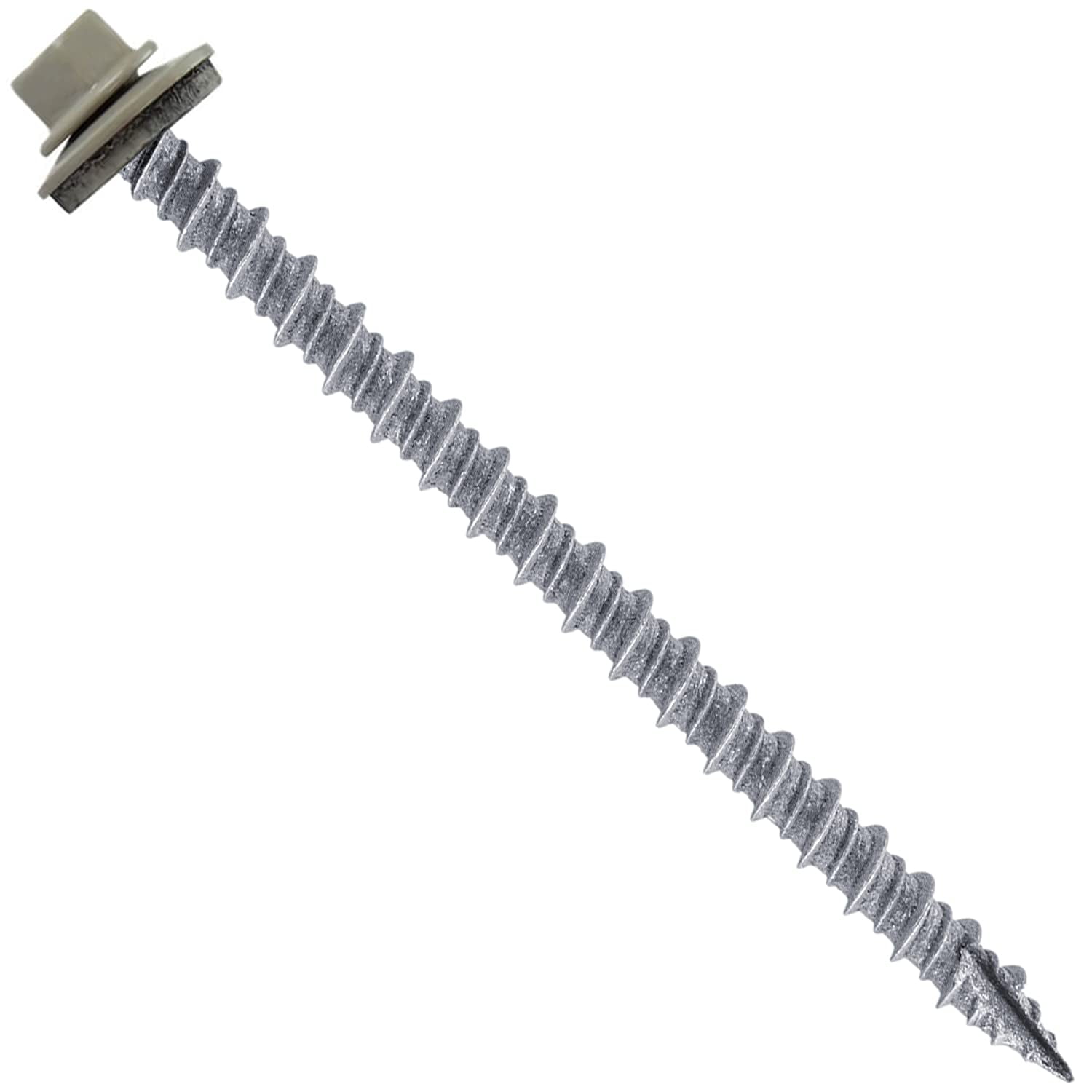 Metal ROOFING SCREWS: (250) Screws x 3" GRAY Hex Head Sheet Metal Roof ...