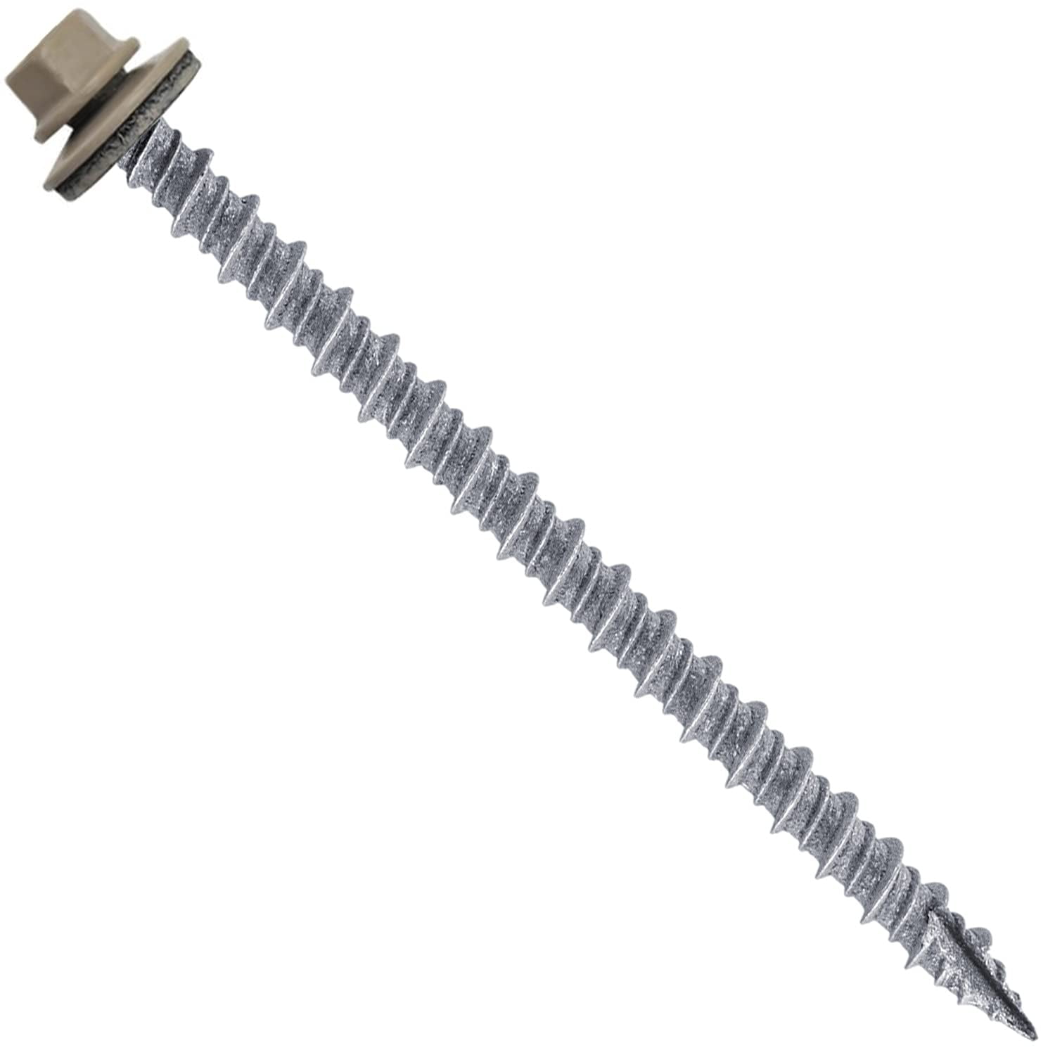 Metal ROOFING SCREWS: (250) Screws x 3" SURREY BEIGE Hex Head Sheet ...