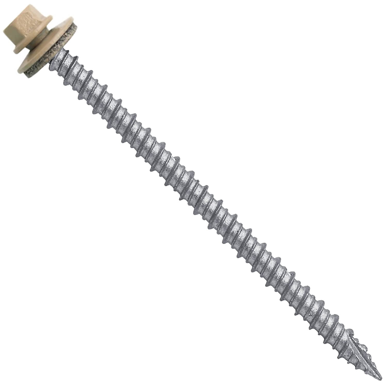Metal ROOFING SCREWS: (250) Screws x 3" TAN Hex Head Sheet Metal Roof ...