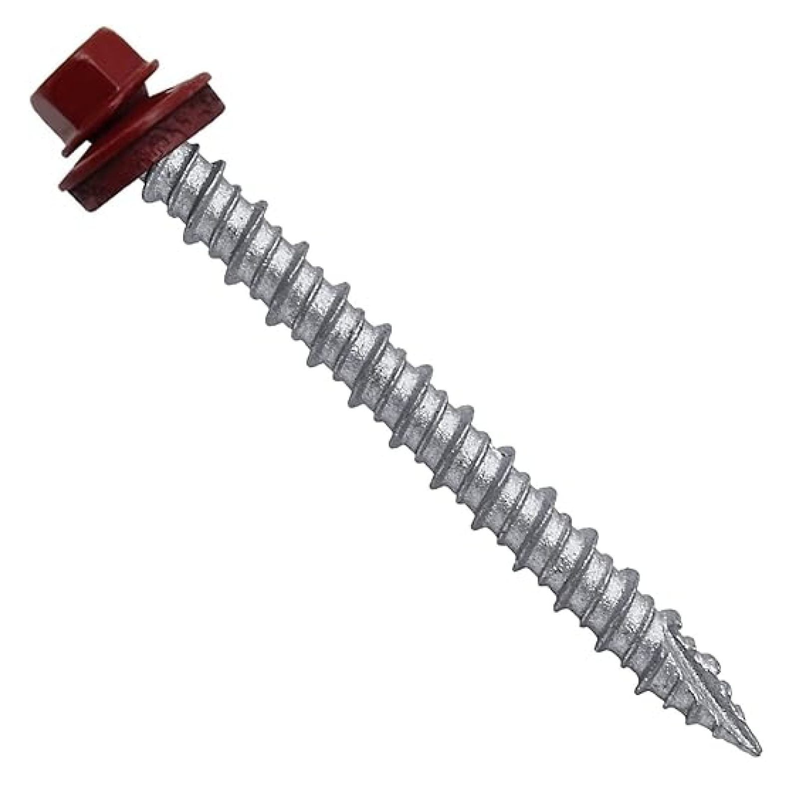 Metal ROOFING SCREWS: (750) 10 x 2" Colonial Red Hex Head Sheet Metal ...