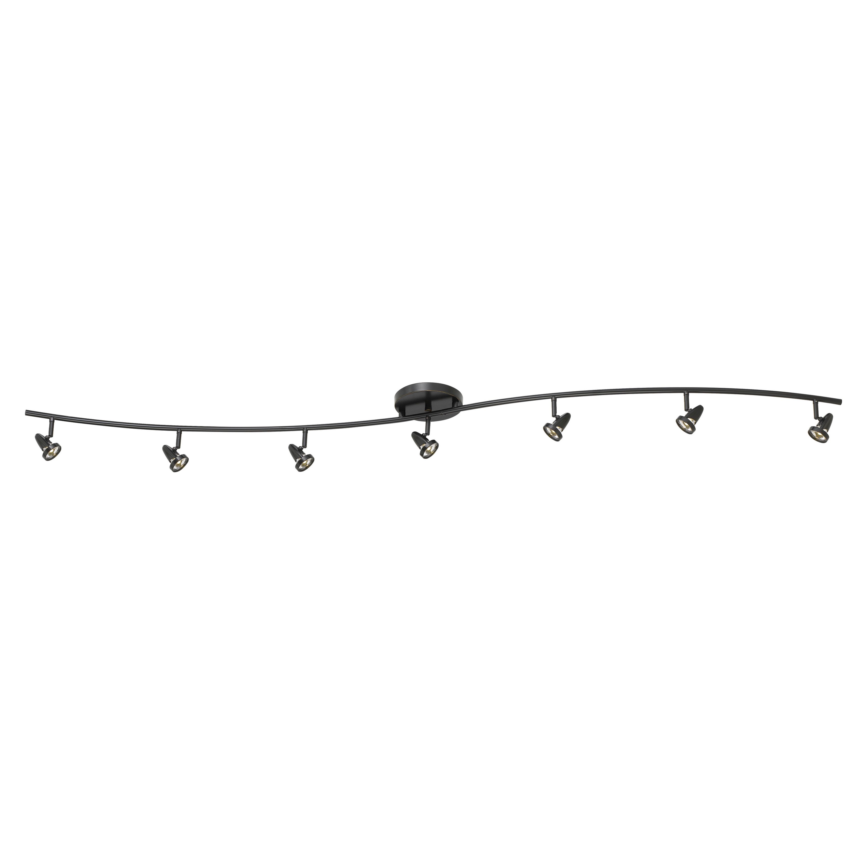 Metal Rail Fixture with Torch Design Shade and Hardwired Switch,Dark ...