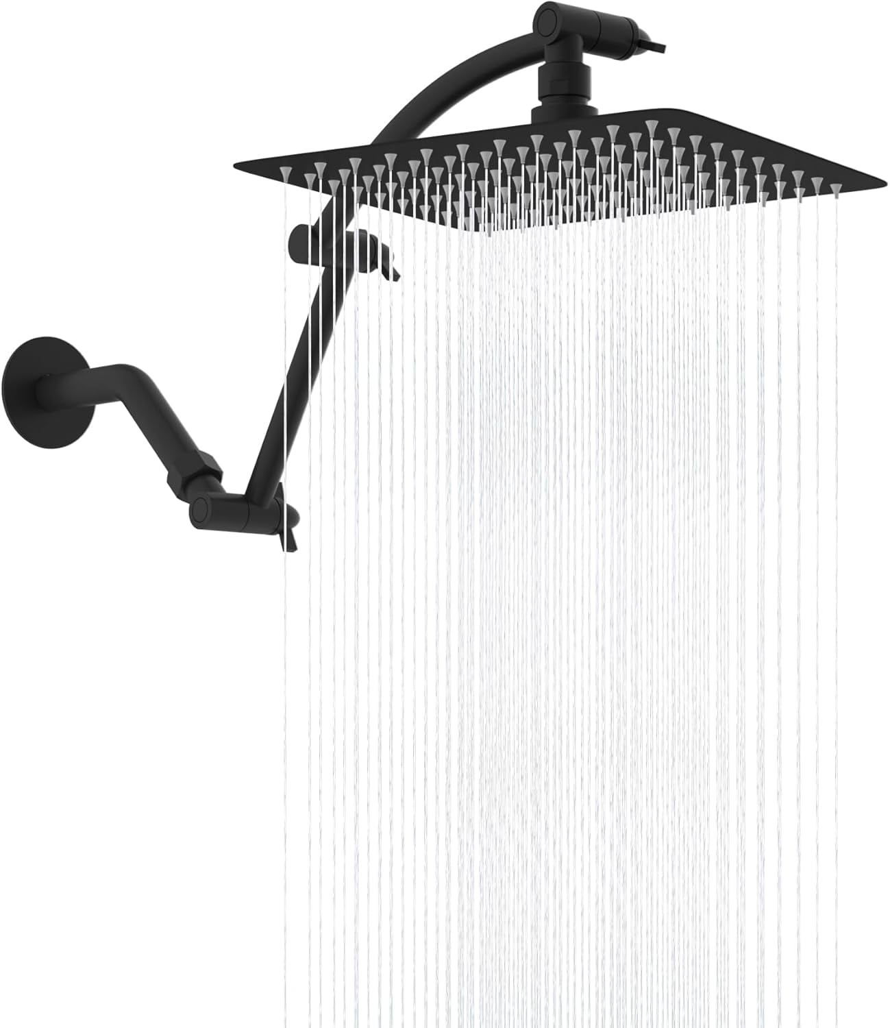 All Metal Rain Shower Head, 10'' High Pressure Rainfall Showerhead with ...