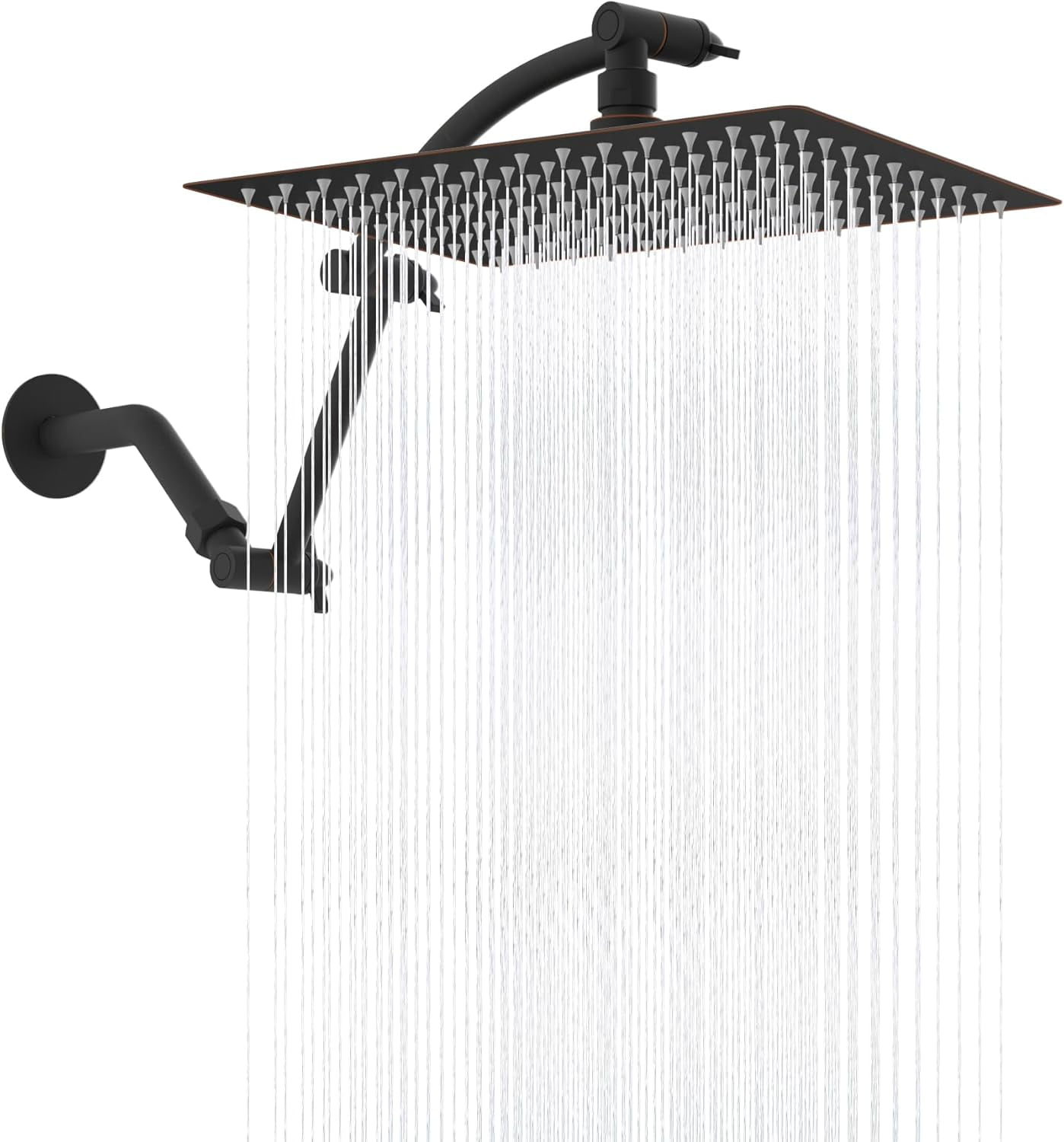 All Metal Rain Shower Head, 12'' High Pressure Rainfall Showerhead with ...