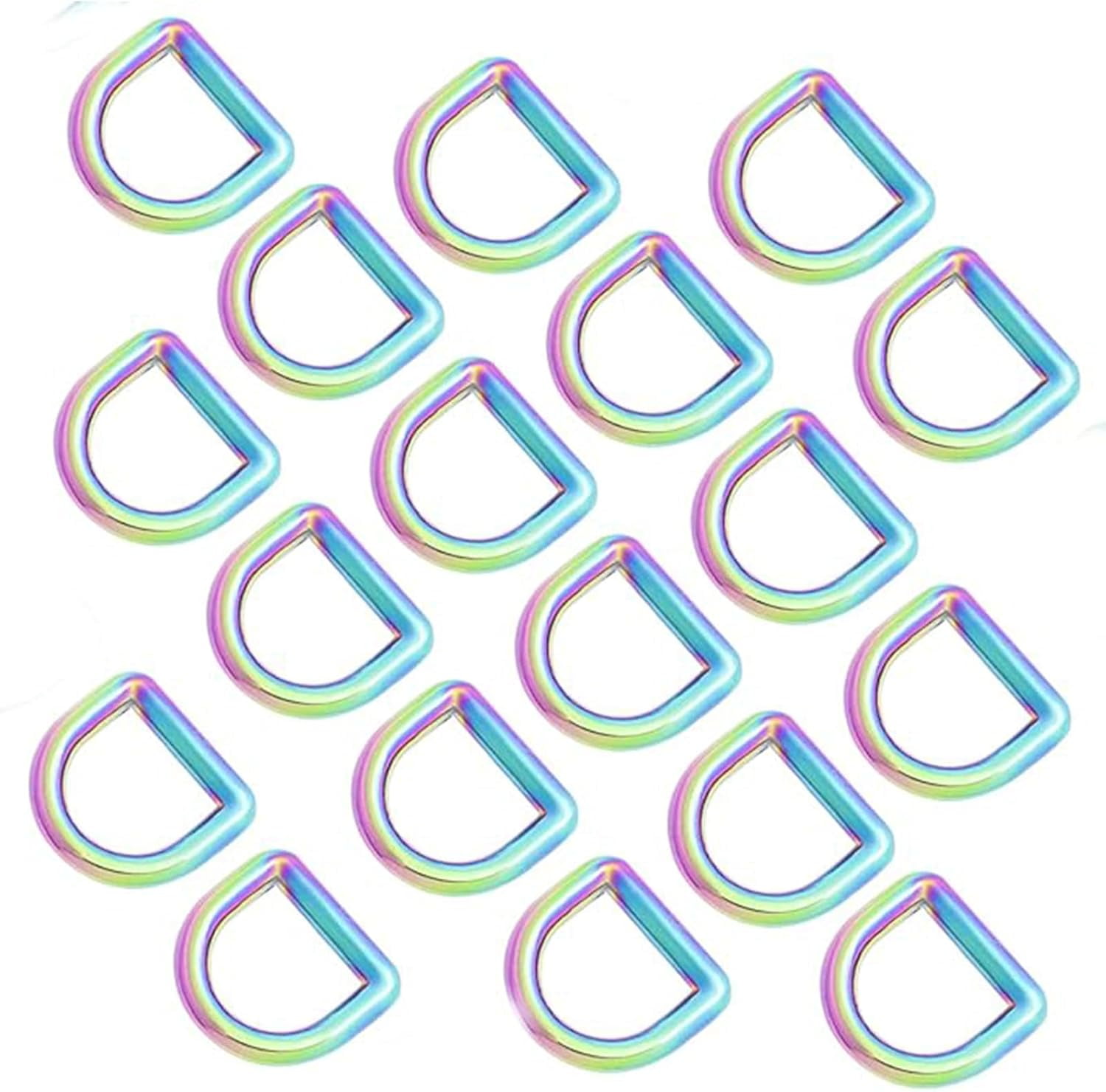 Metal Rainbow Swivel Snaps Hooks with rainbow d rings and rainbow purse hardware Slide Buckles 1 ...