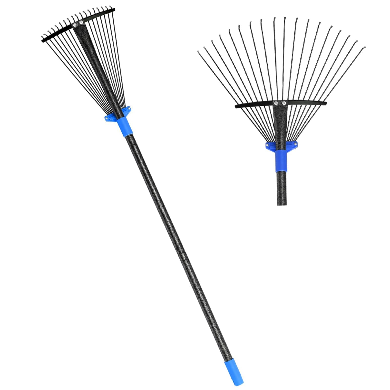 Metal Rake for Leaves SSF20 Heavy Duty, Adjustable Garden Leaf Rake ...
