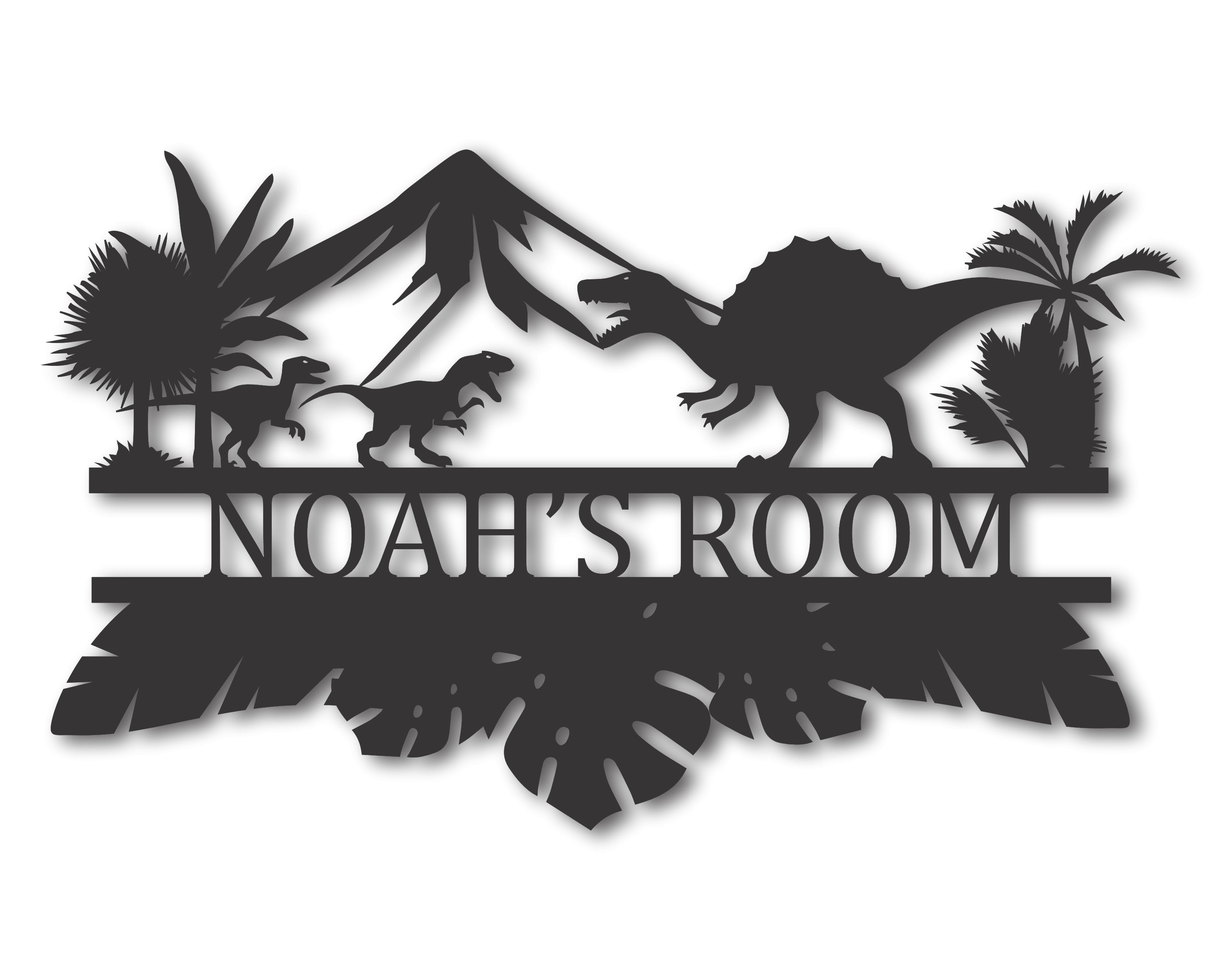 Metal Raptor vs Spinosaurus Split Monogoram Wall Art 18 - Walmart.com