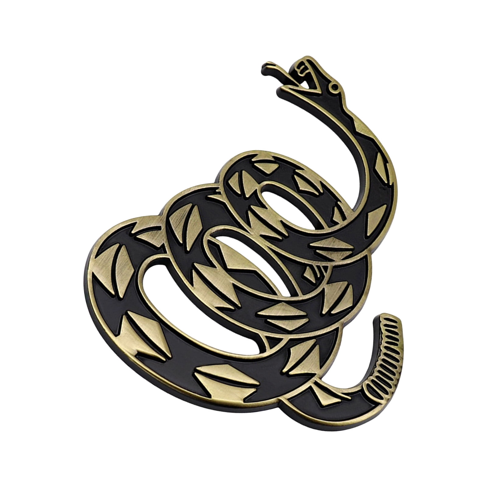Metal Rattlesnake Car Badge 3D Raised Automotive Sticker Weatherproof ...