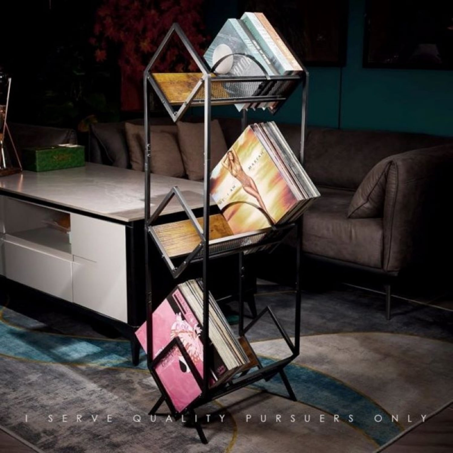 Metal Record Player High End Stand for Jukeboxes, Albums and Books ...