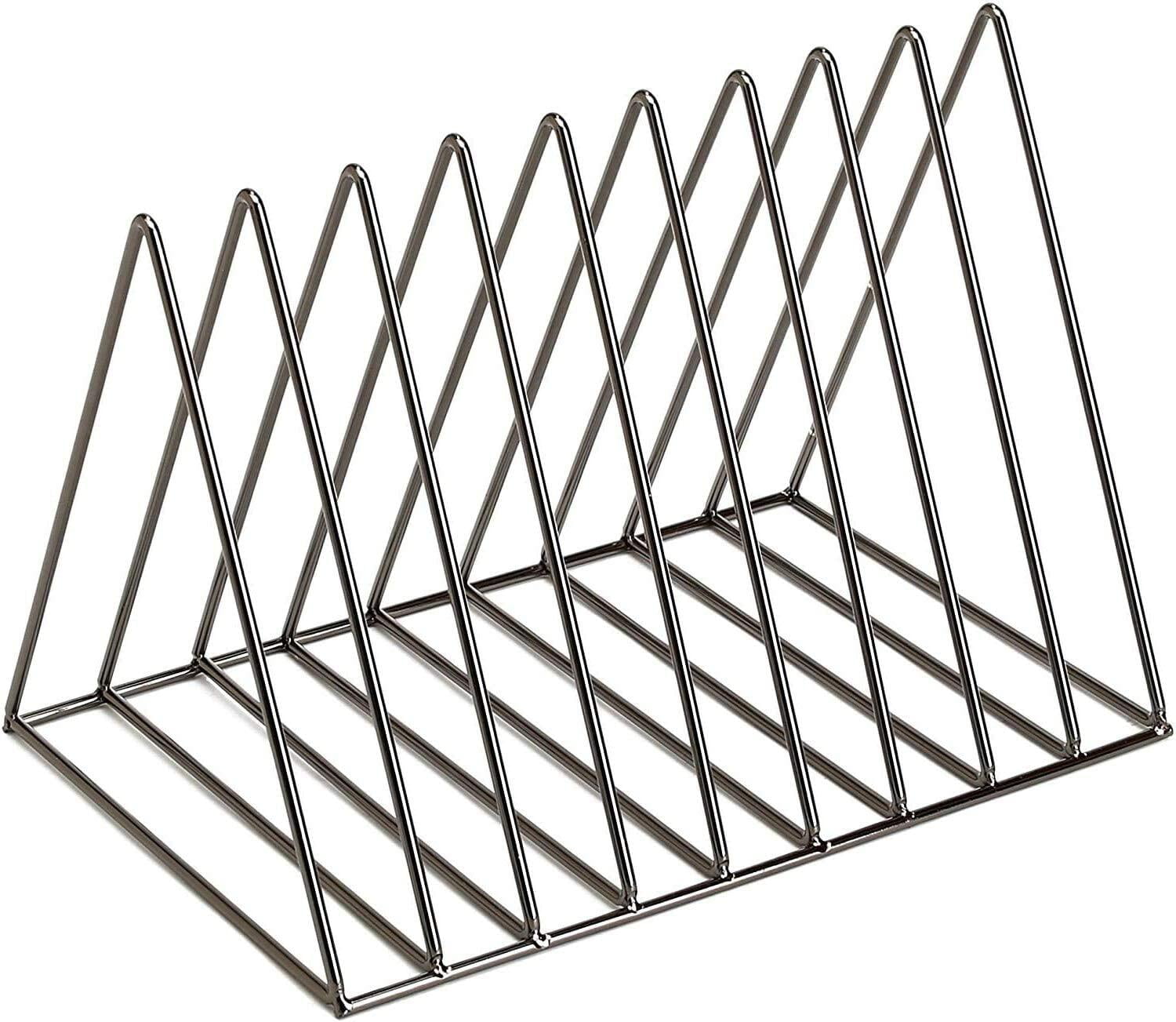 Metal Record Stand - Record Storage, Triangle Display Stand for 60 ...