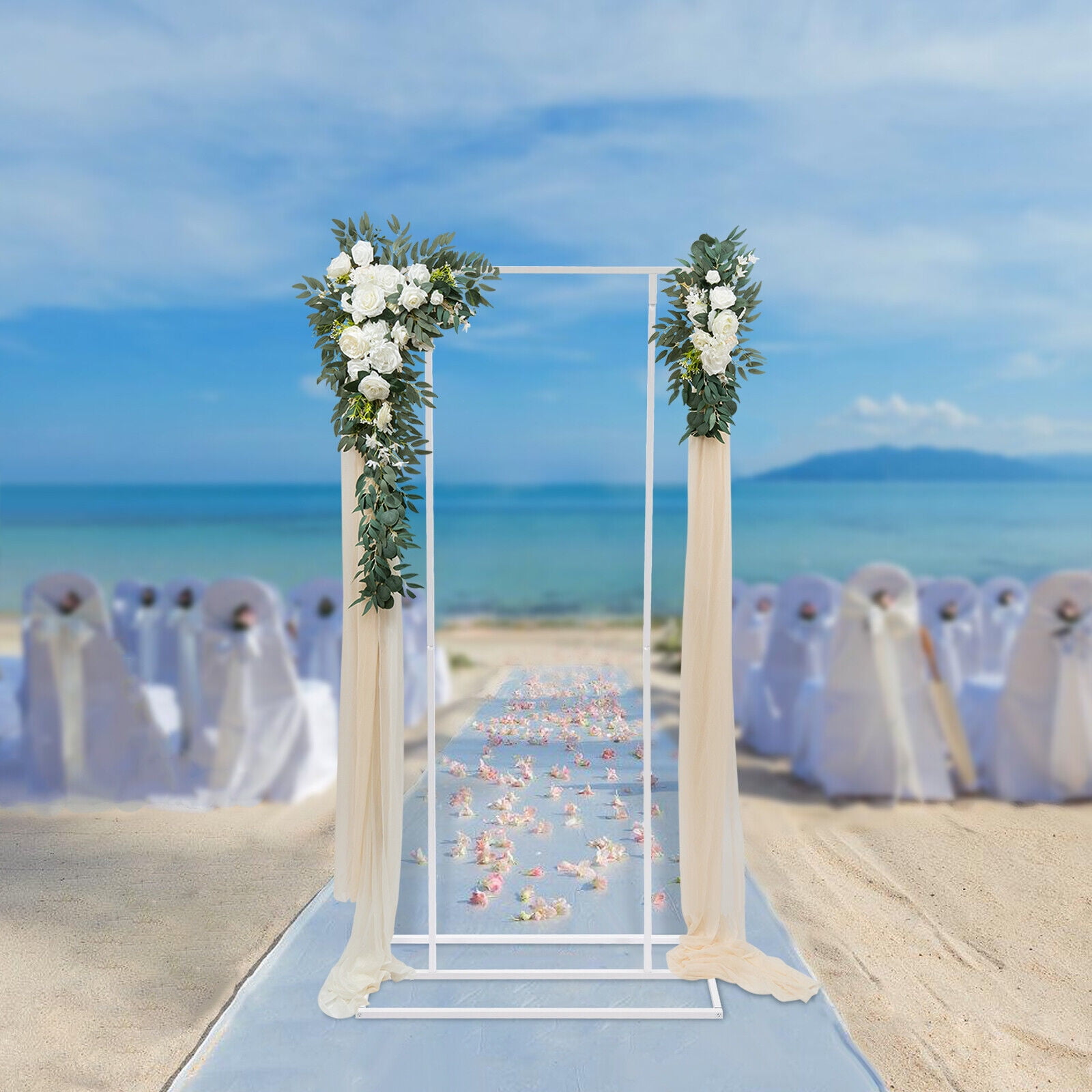 Metal Rectangle Shape Wedding Flower Stand Metal Frame Backdrop Rack ...