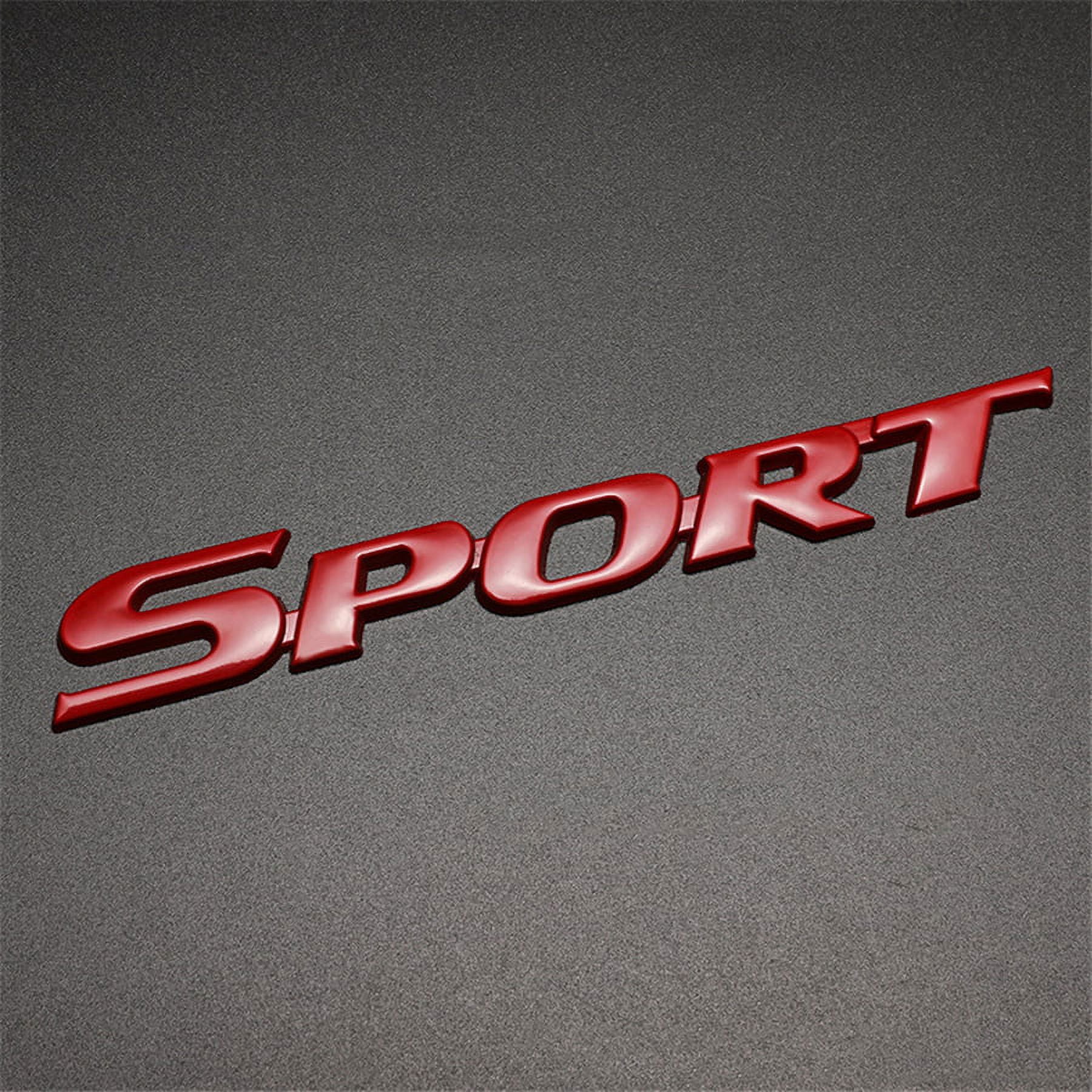 Metal Red Sport Racing Logo Car Trunk Tailgate Emblem Badge Decal ...