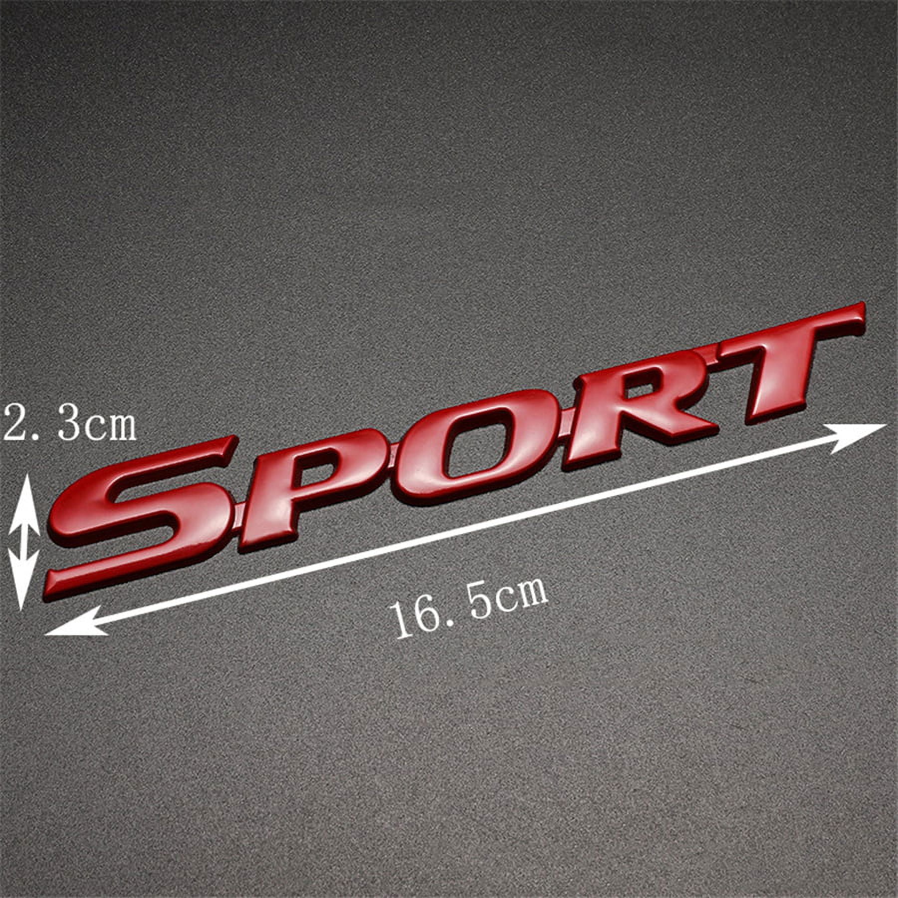 Metal Red Sport Racing Logo Car Trunk Tailgate Emblem Badge Decal ...