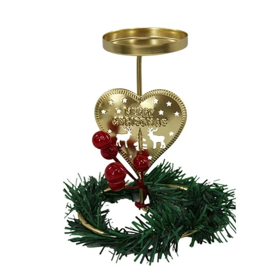 Metal Reindeer & Heart Christmas Candlestick, Table Centerpiece with ...