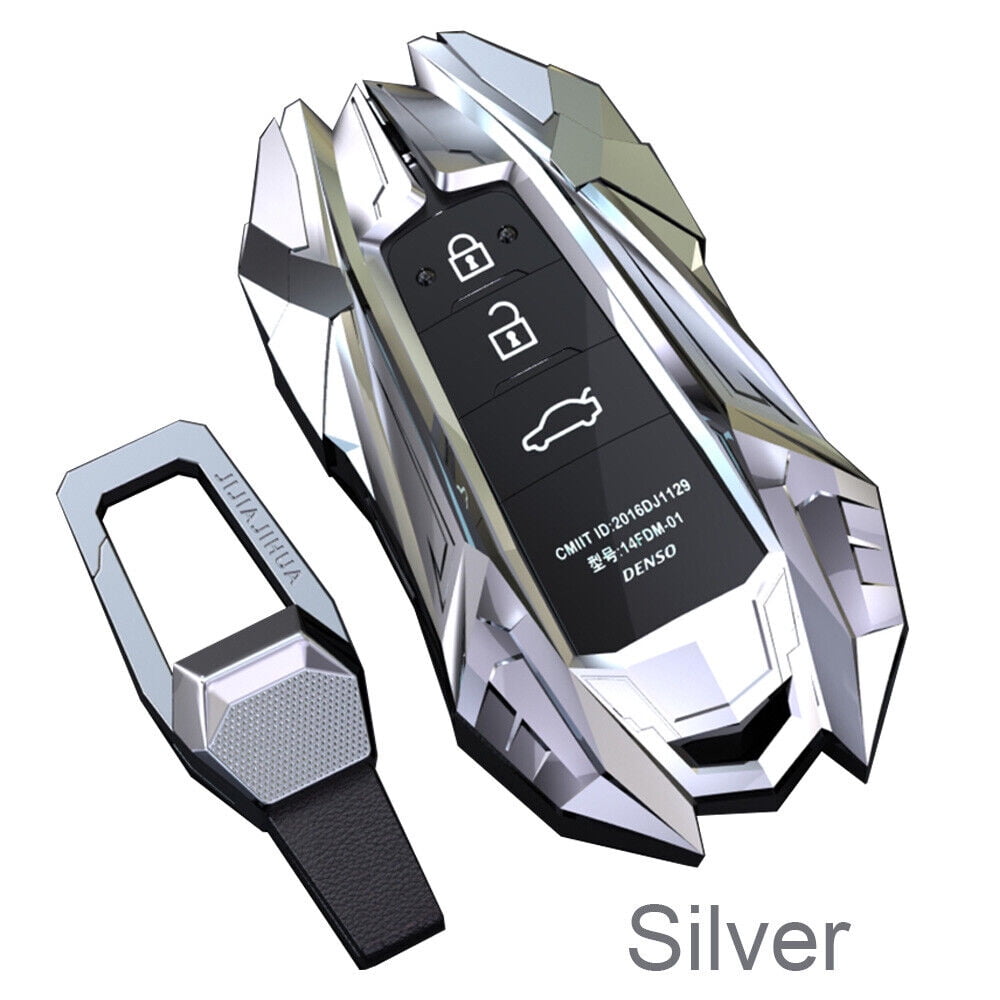 Metal Remote Key Fob Cover For Toyota Camry RAV4 CHR Prius Corolla RAV4 Keychain - Walmart.com