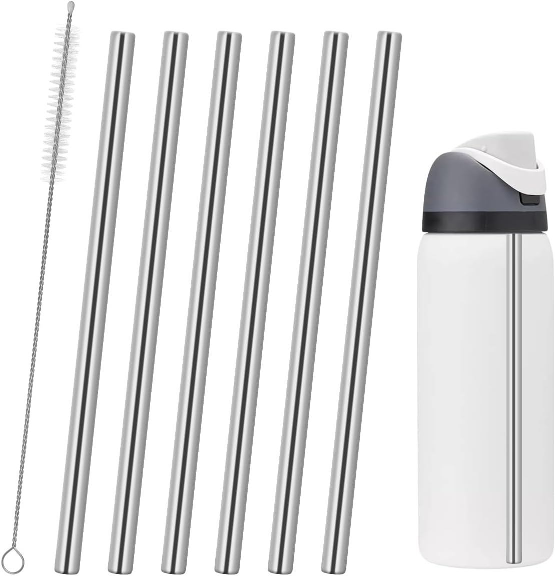 Metal Replacement Straws for Owala Water Bottle 24 oz 32 oz, 6 PCS ...