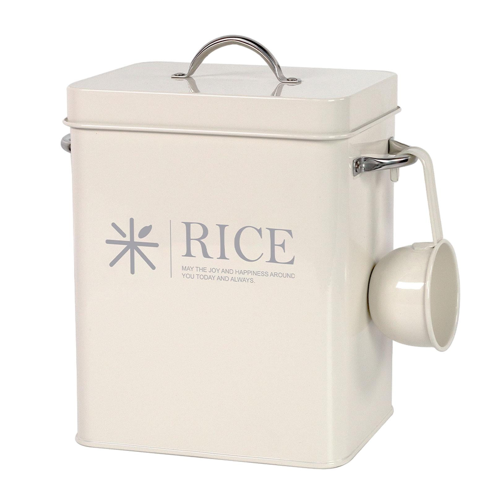 Metal Rice Storage Container Portable Canister for Restaurant Pantry ...