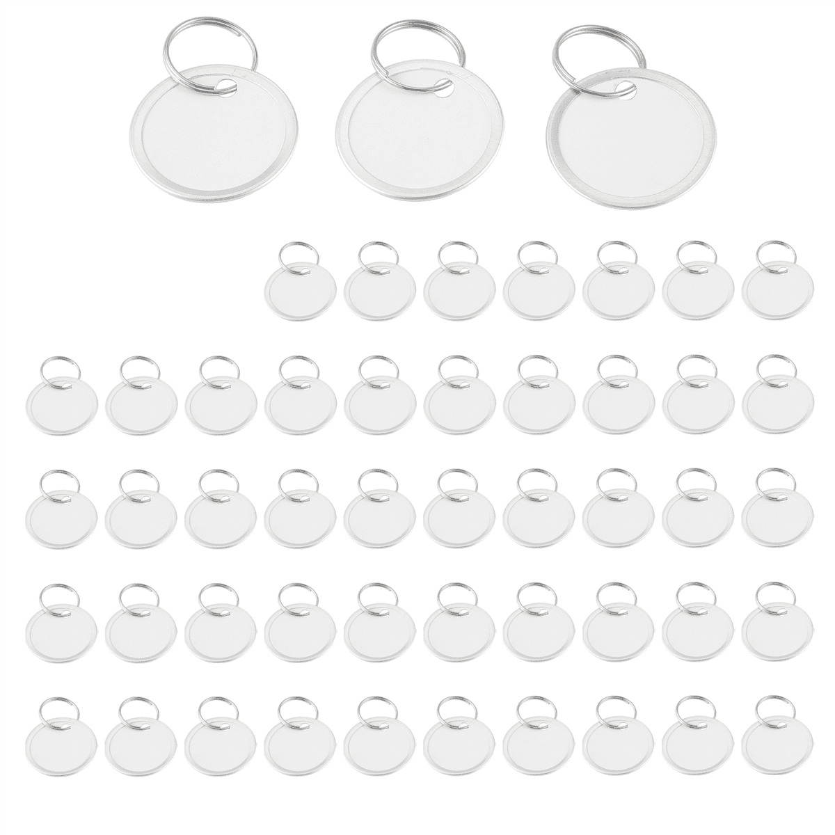 Metal Rim Tags Key Round Paper with Rings for Car Keys and Door (50Pcs ...