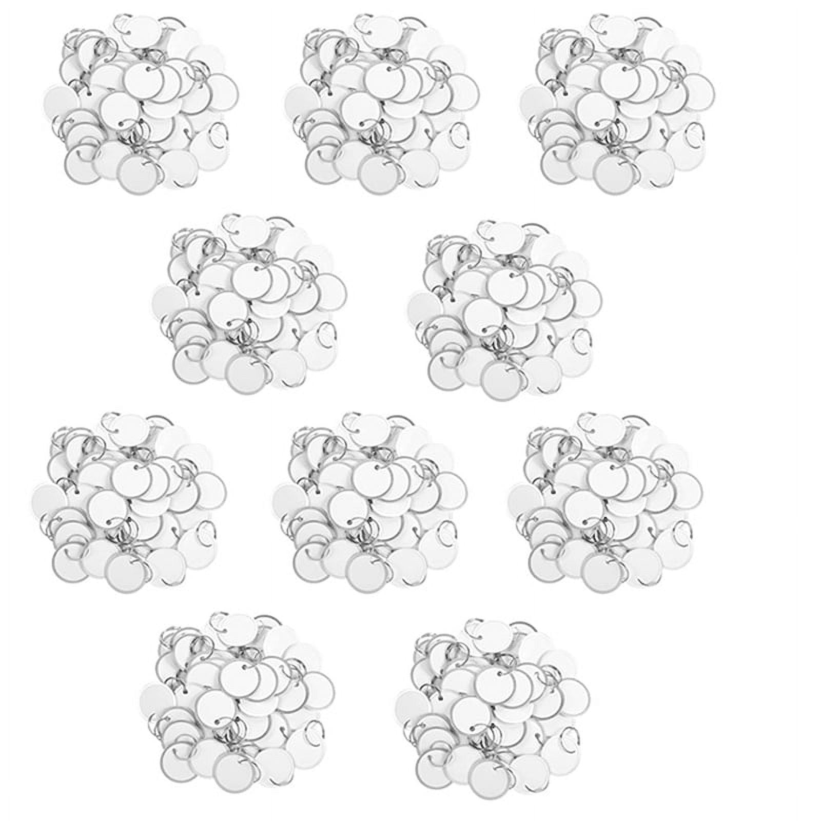 Metal Rim Tags Key Tags Round Paper Tags with Metal Rings White Label ...