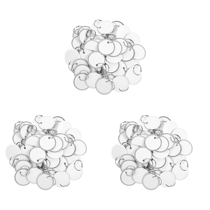 Metal Rim Tags Key Tags Round Paper Tags with Metal Rings for Car Keys ...