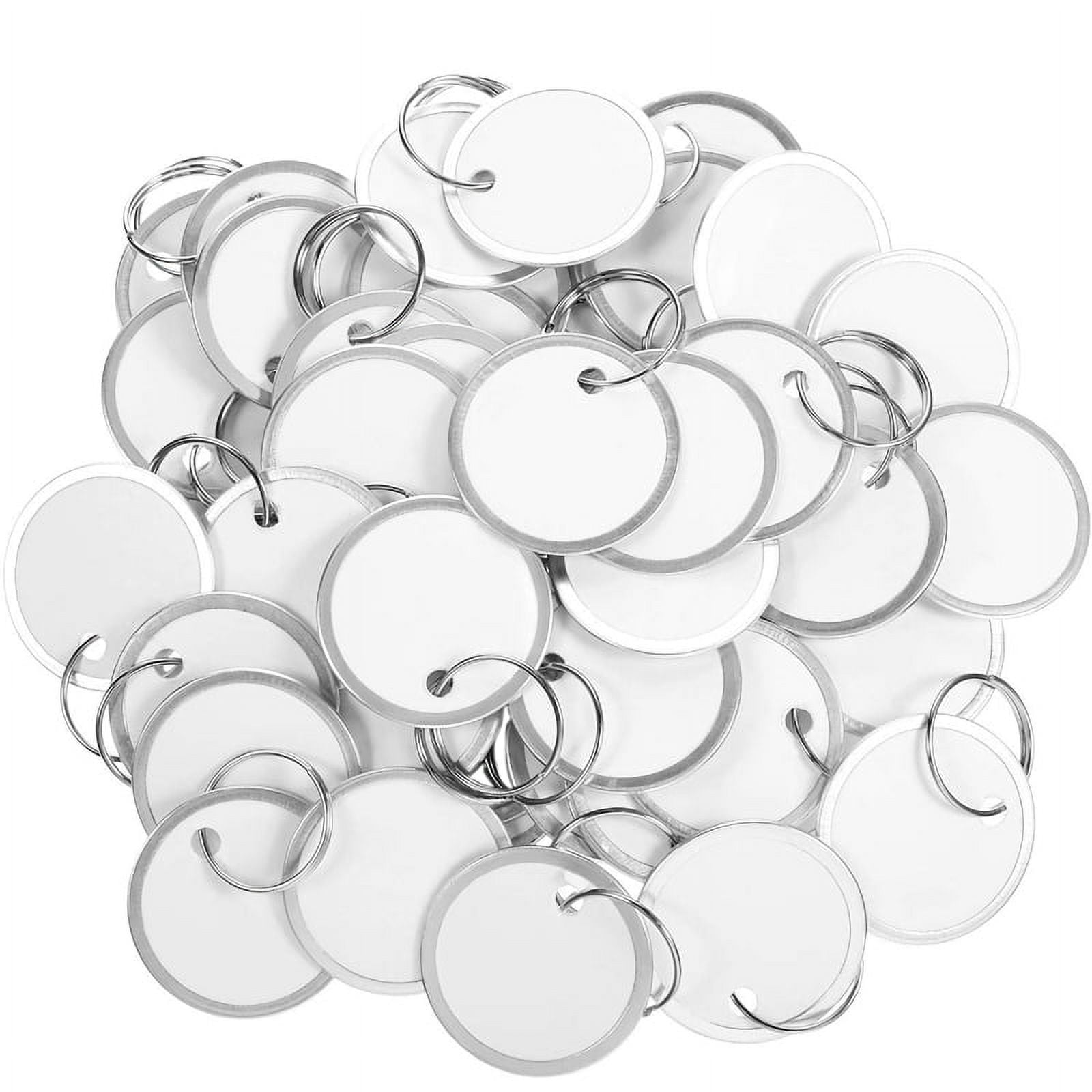 Metal Rim Tags Round Paper Tags with Metal Rings White Label(100 ...