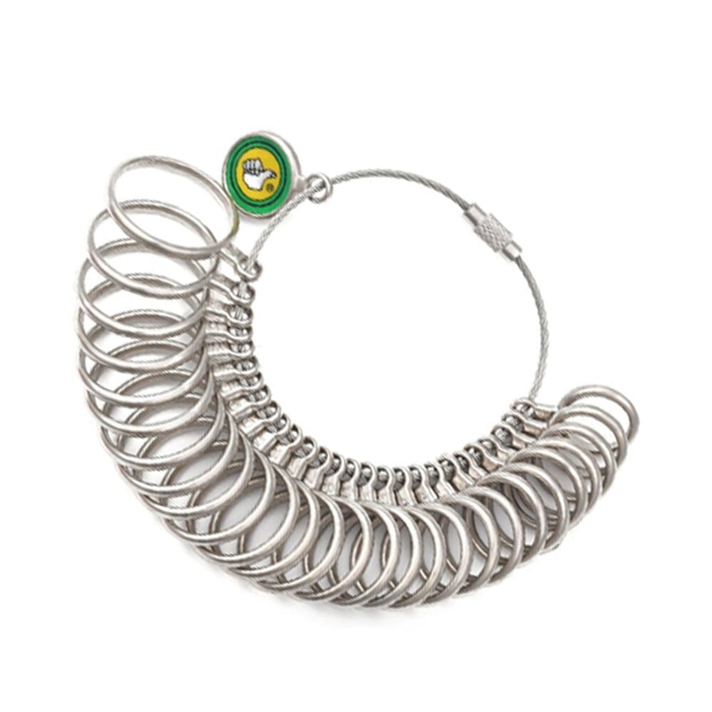 Metal Ring Sizer Gauge Mandrel Finger Measure Stick Standard Tool ...