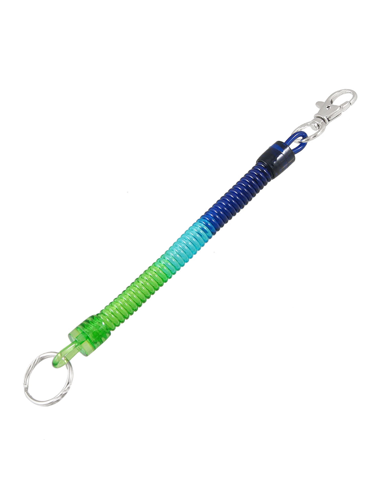 Metal Ring Stretchy Coil Keychain Keyring Strap Rope Cord 8.7 Inch Long ...