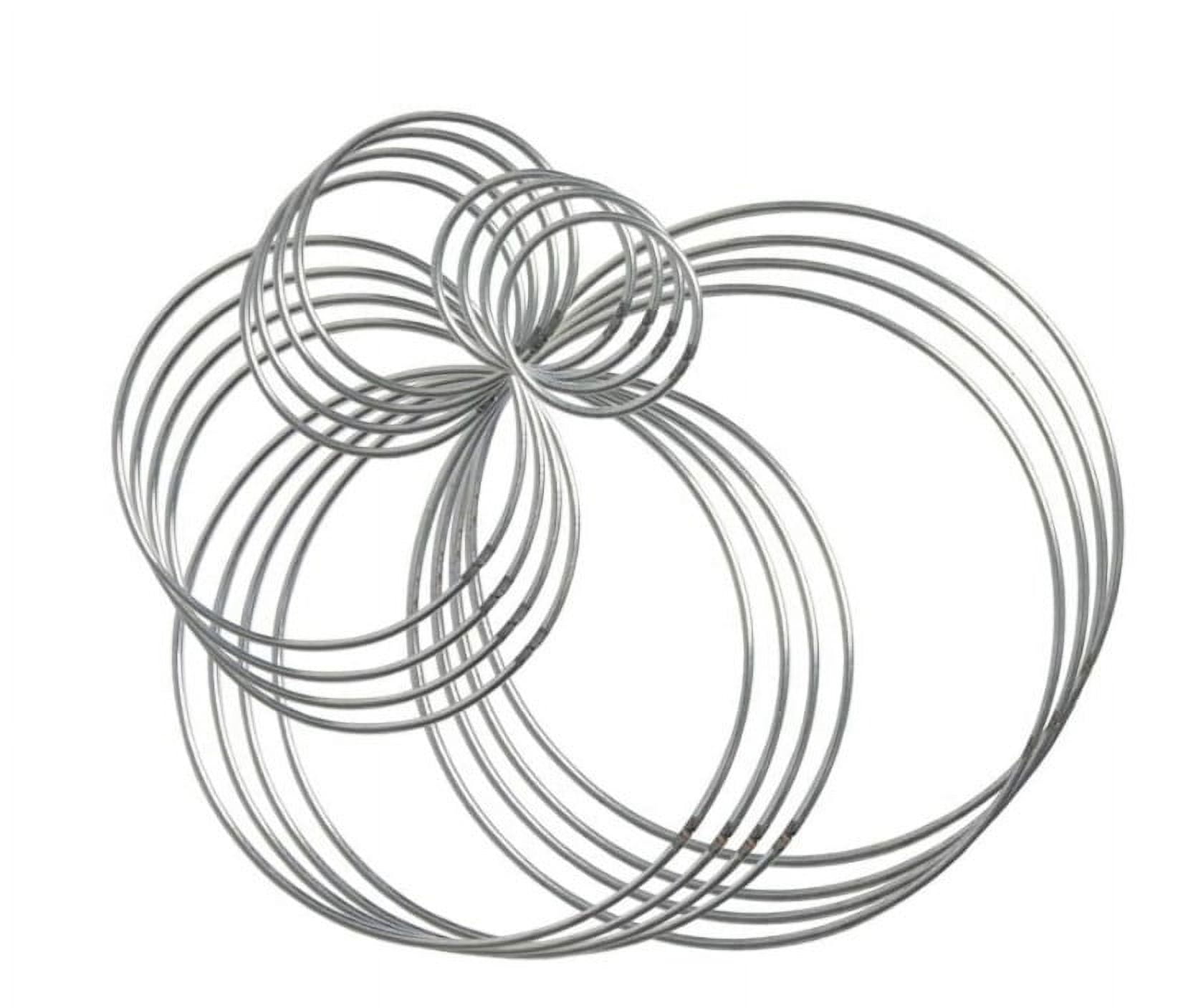 Metal Rings Hoops Silver Steel Craft Rings Floral Hoop for Crafts ...
