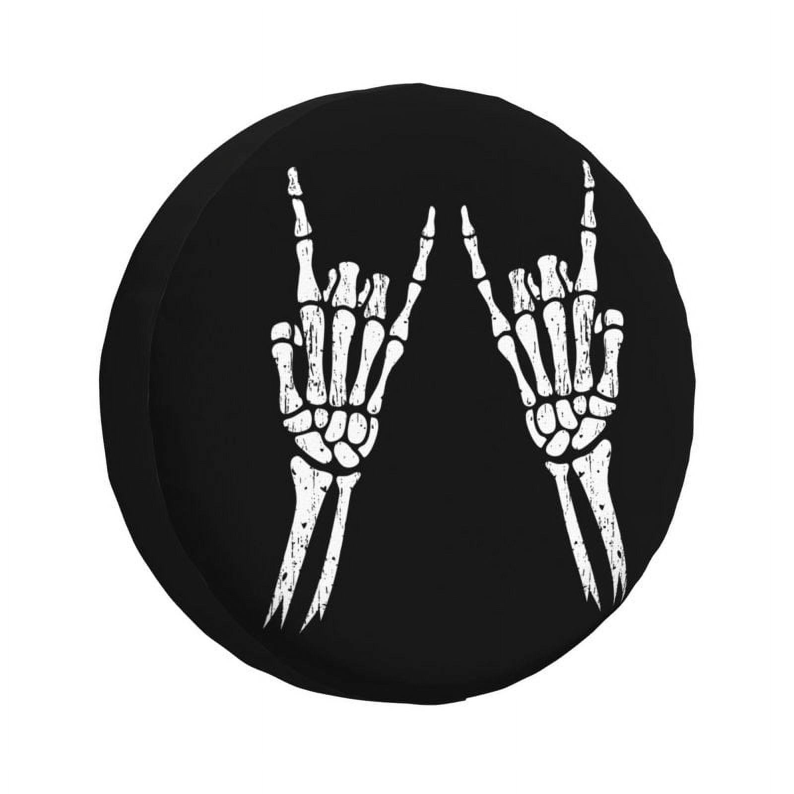 Metal Rock Skeleton Finger Spare Wheel Tire Cover for Prado Pajero eep ...