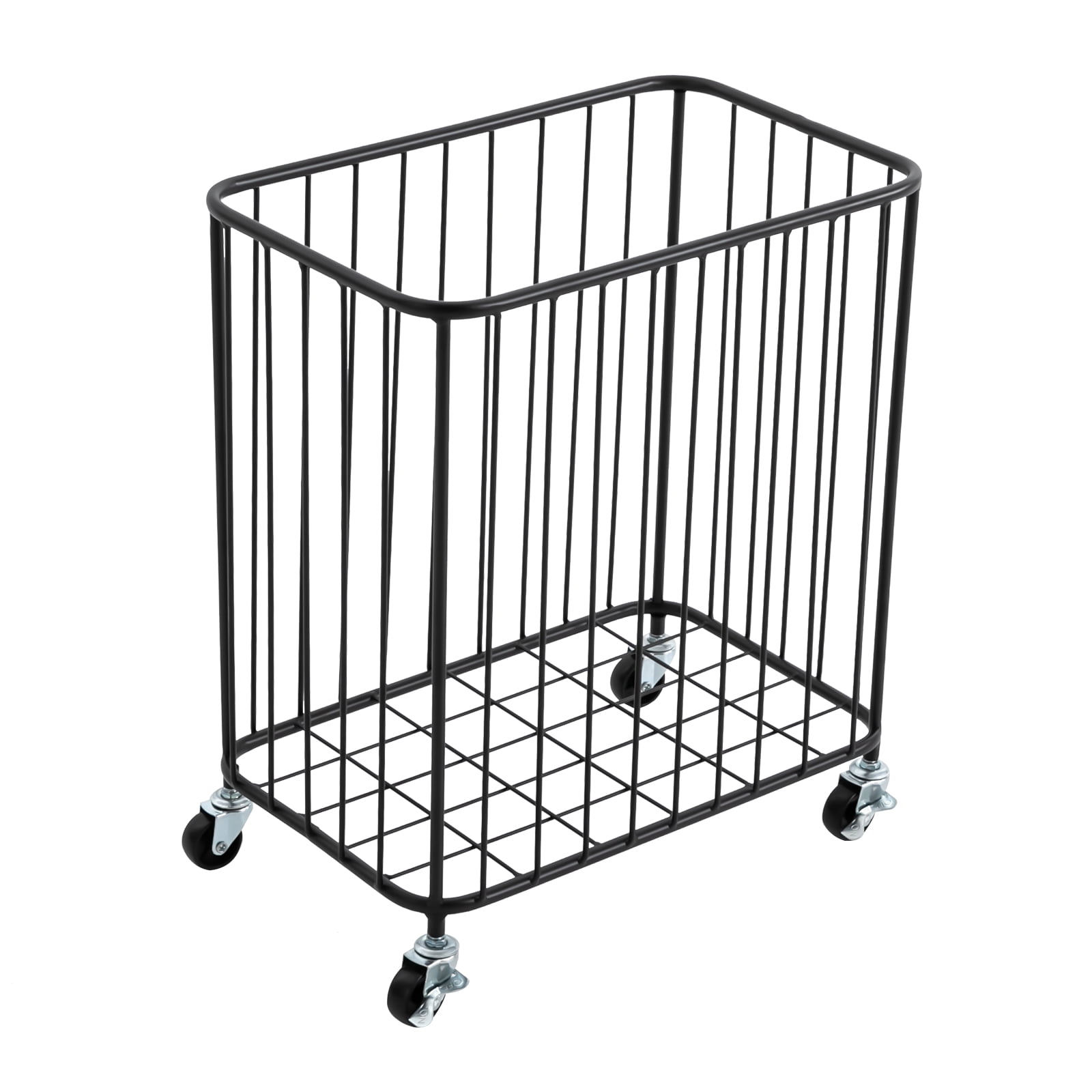 Metal Rolling Laundry Hamper with Wheels, Large-size Metal Rolling ...