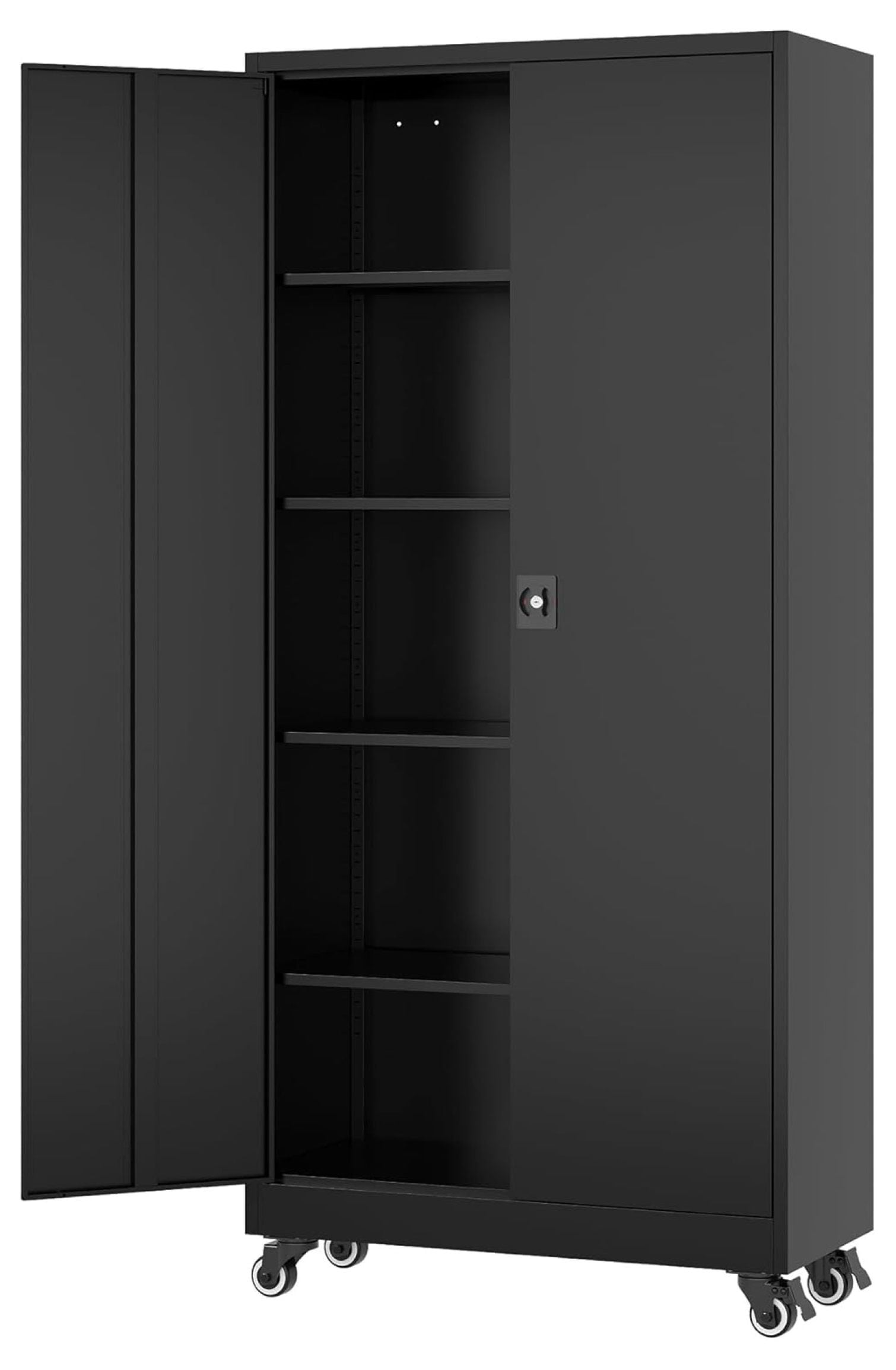 Metal Rolling Storage Cabinet-73” Tall Steel File Cabinets with Wheels ...