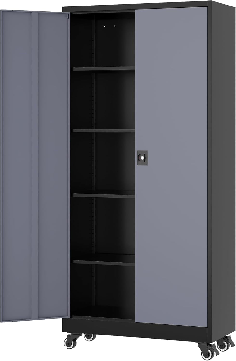 Metal Rolling Storage Cabinet-74.6” Tall Steel File Cabinets with ...