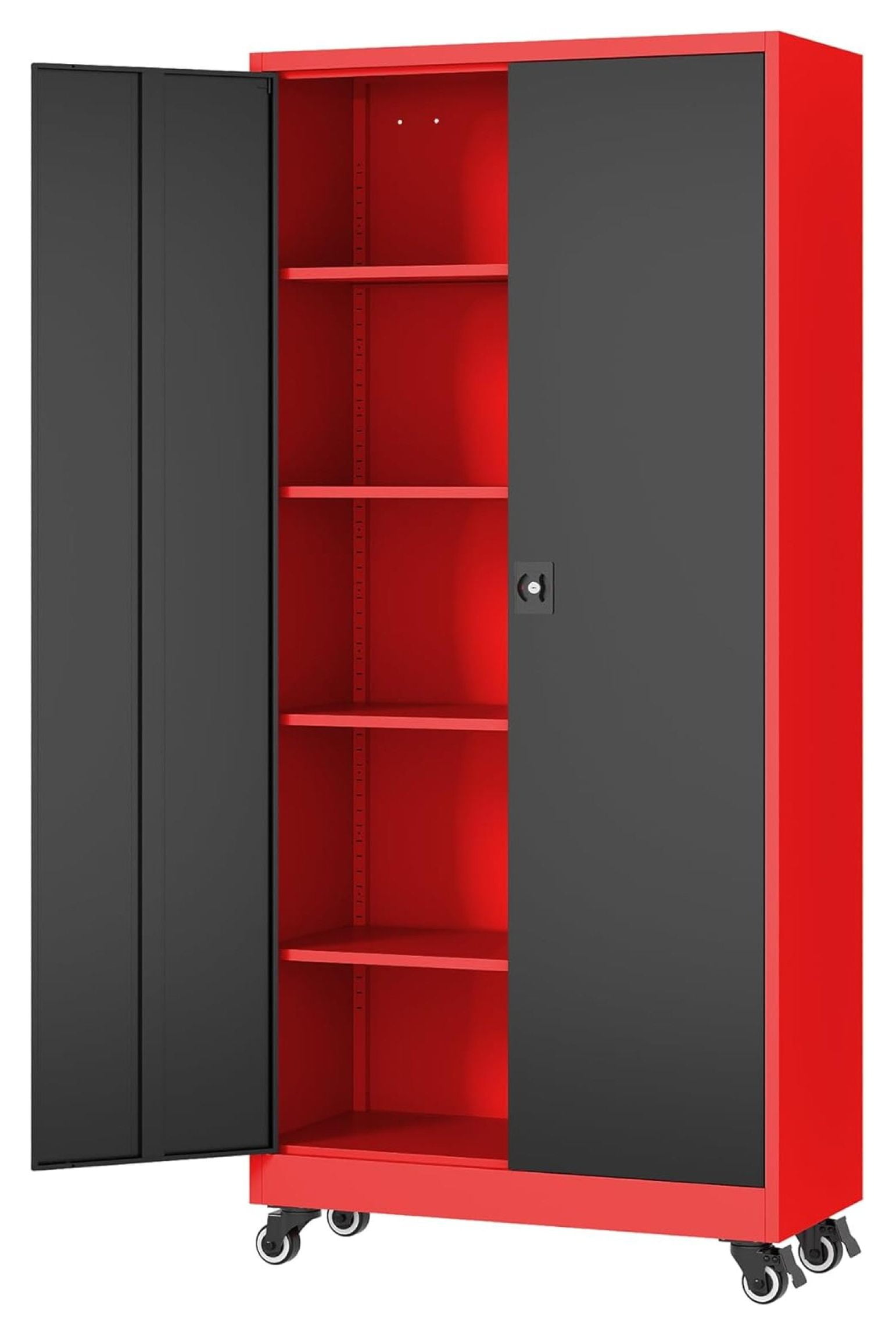Metal Rolling Storage Cabinet-74.6” Tall Steel File Cabinets with ...