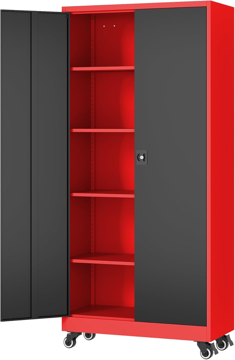 Metal Rolling Storage Cabinet-74.6” Tall Steel File Cabinets with ...