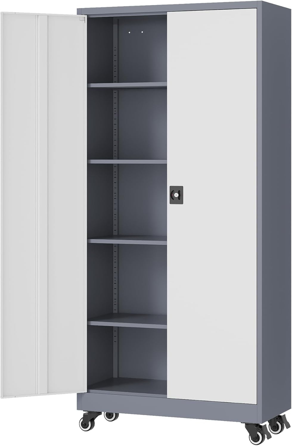 Metal Rolling Storage Cabinet-74.6” Tall Steel File Cabinets with ...