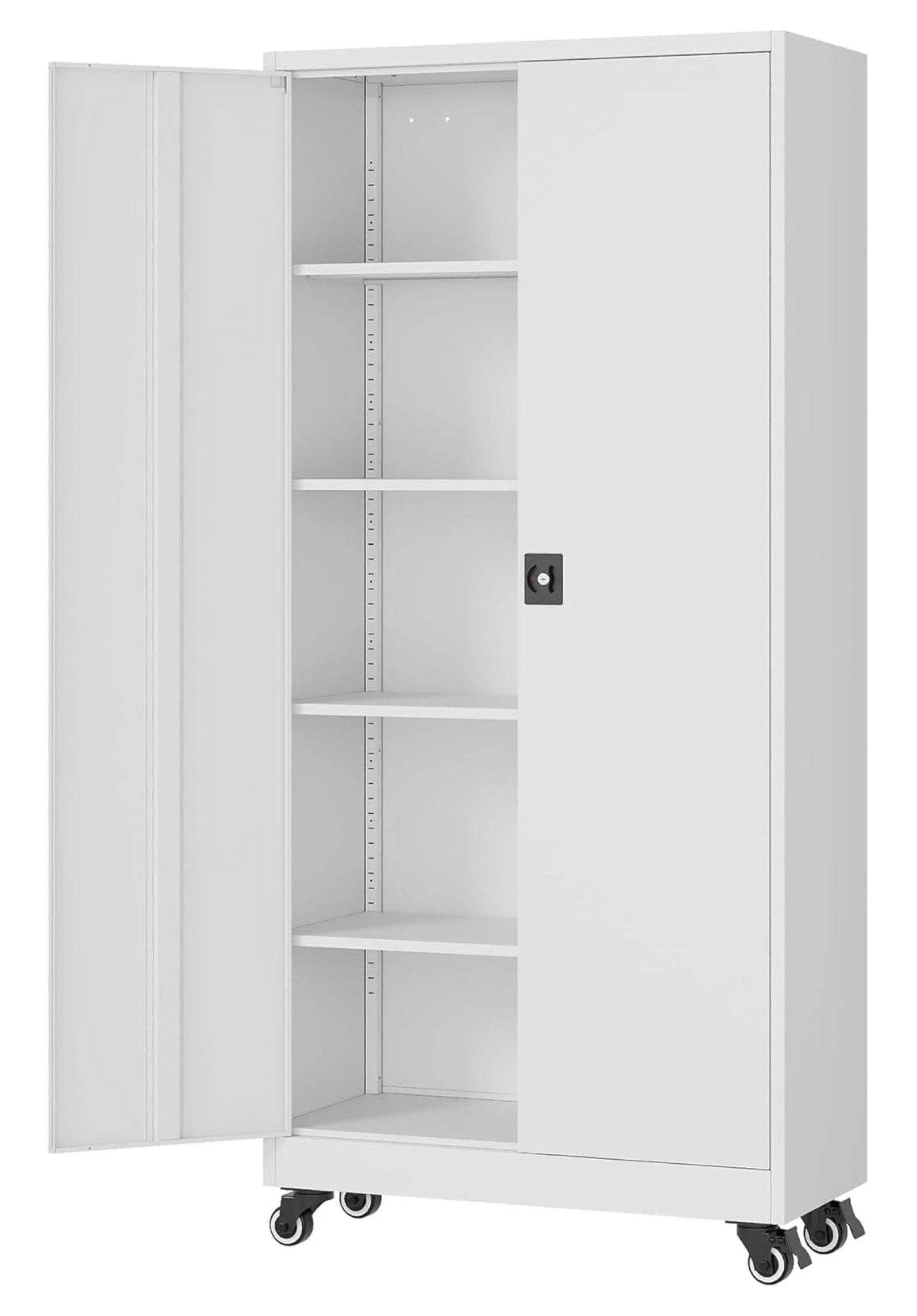 Metal Rolling Storage Cabinet-74.6” Tall Steel File Cabinets with ...