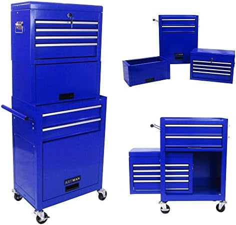 Metal Rolling Tool Cabinet - High Capacity 6 Drawer Detachable Tool ...