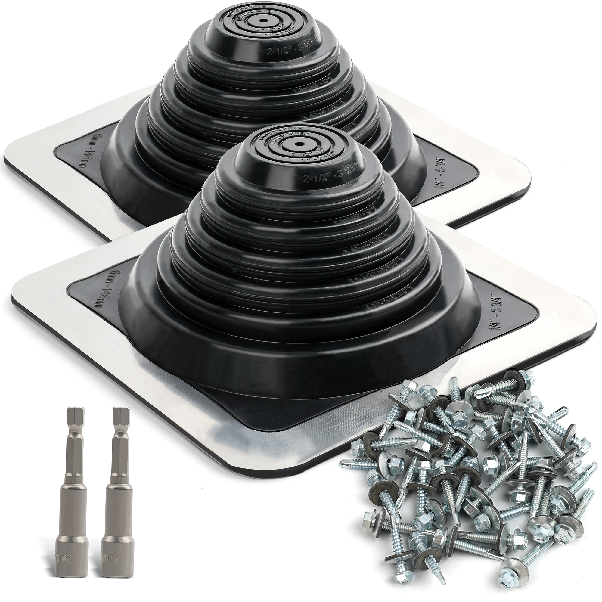 EAGLE 1 EPDM Flexible Roofing Pipe Flashing Boots - On Site Adjustable ...