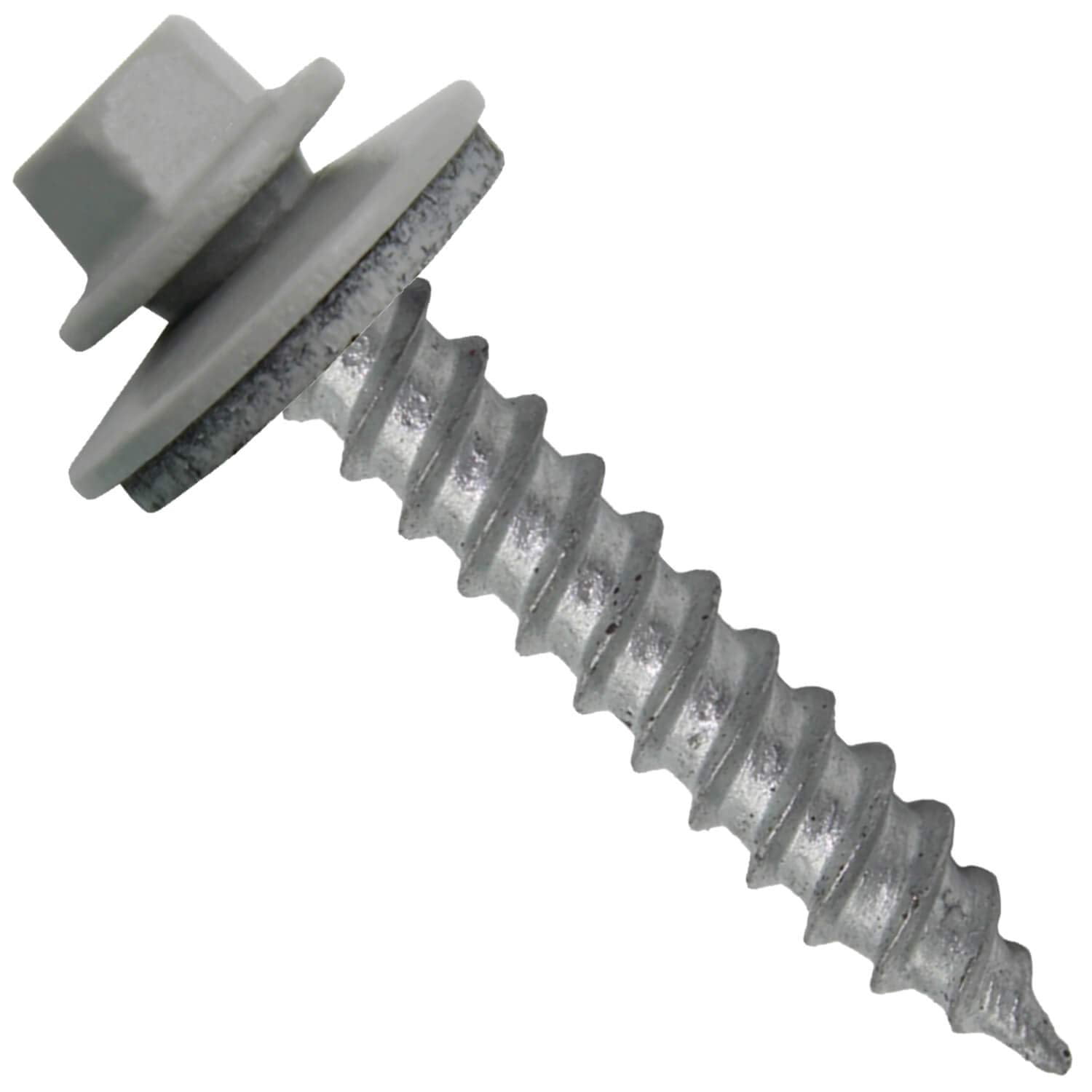 Metal Roofing Screw: (250) 12 x 1-1/2" ABC GRAY Hex Sheet Metal Roof ...