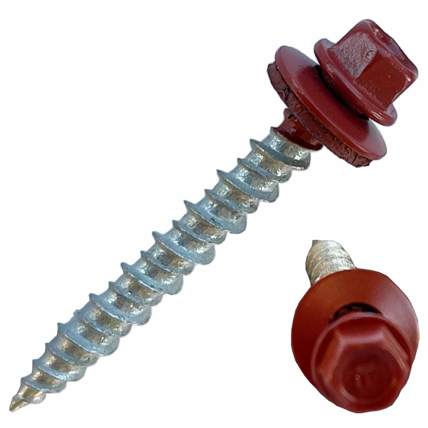 Metal Roofing Screws-#10 x 1.5”- Self Tapping Hex Head with EPDM Rubber ...