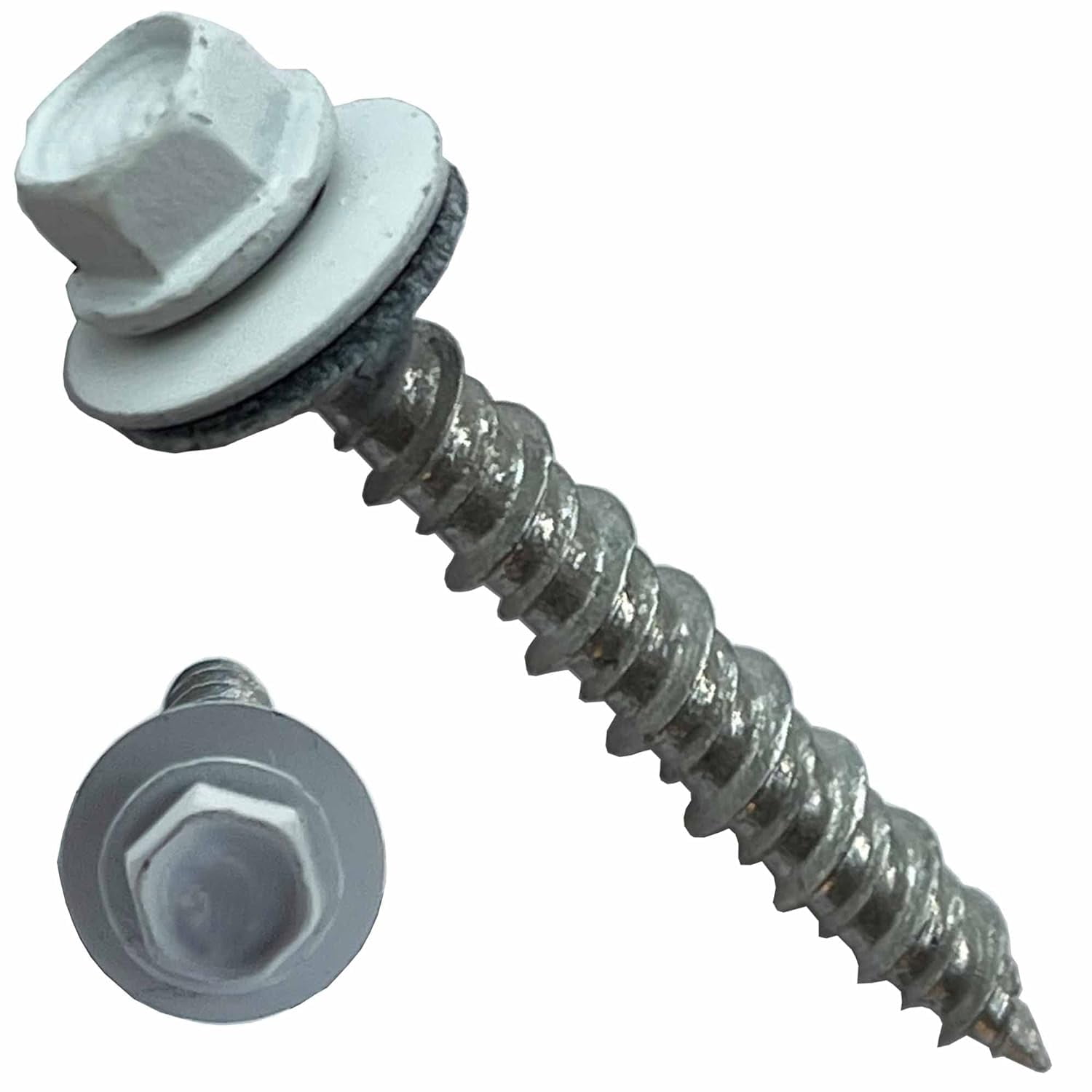 Metal Roofing Screws-#10 x 1.5” – Self Tapping Hex Head with EPDM Rubber Washer – for Metal to ...