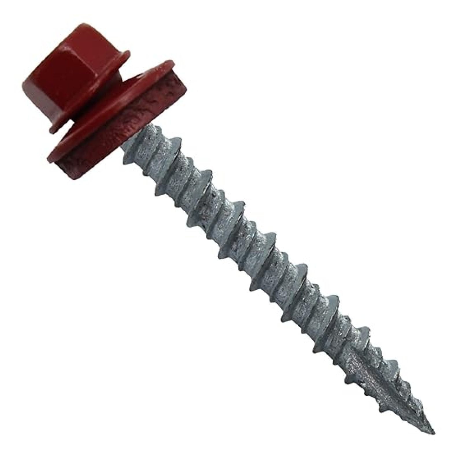 Metal Roofing Screws: (1000) 10 x 1-1/2" Colonial Red Hex Head Sheet ...