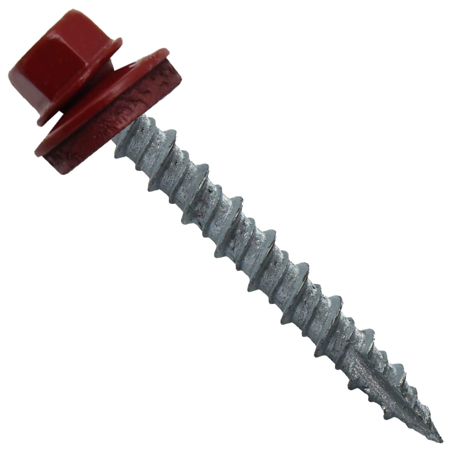 Metal Roofing Screws: (1000) 10 x 1-1/2" Colonial Red Hex Head Sheet ...