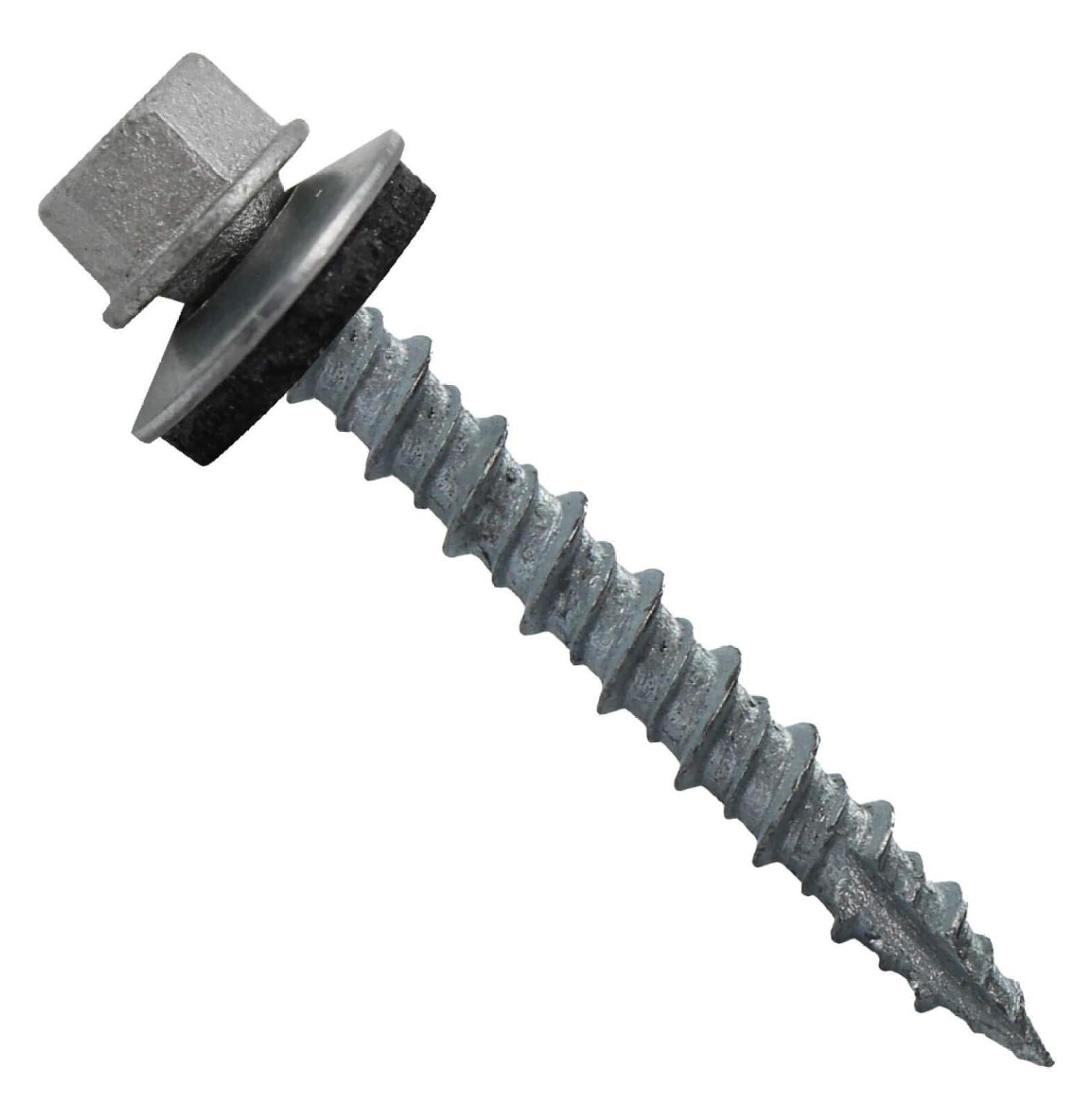 Metal Roofing Screws: (250) 10 x 1-1/2" Galvanized Hex Head Sheet Metal ...