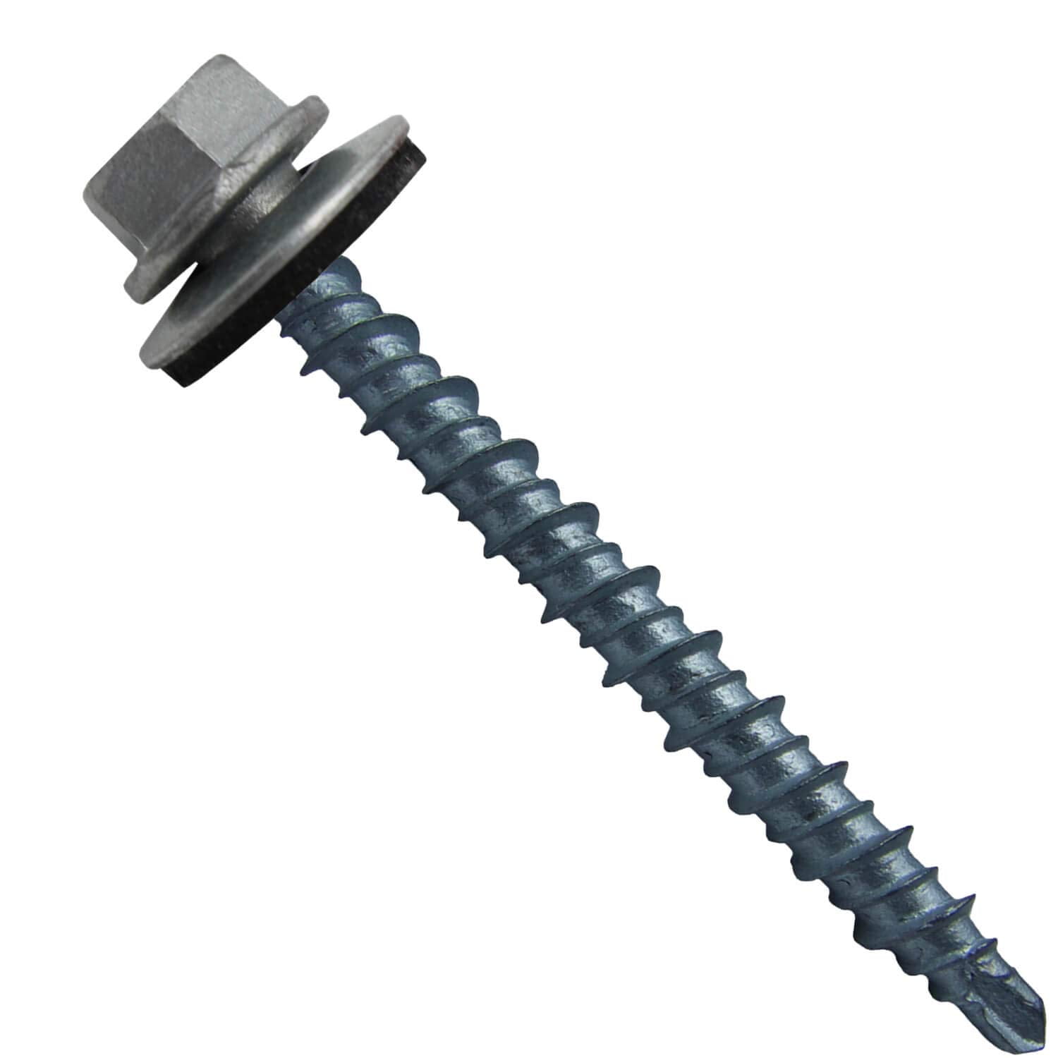 Metal Roofing Screws: (250) 10 x 2" NO Paint Galvanized Hex Head Mini Driller Sheet Metal Roof ...